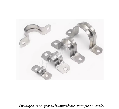 SS Omega Pipe Clip / Full Saddle / Heavy Duty 1/2 Saddle / D Clamp